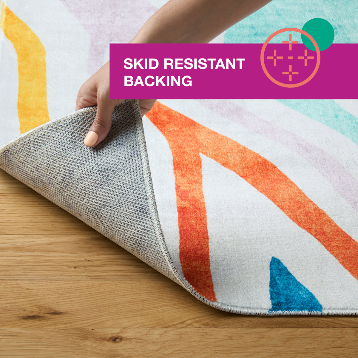 Town & Country Living TOWN & COUNTRY PLAY Leta Zebra Stripe Kids Plush Washable Area Rug, Pink ...